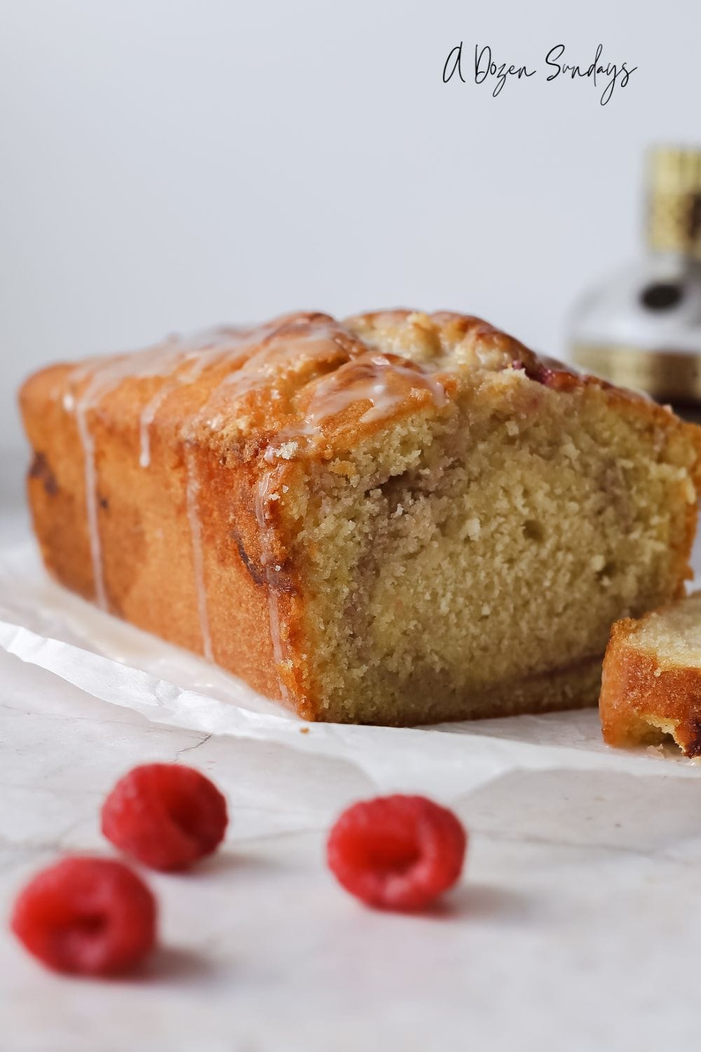 Lemon and Raspberry Loaf Cake - A Dozen Sundays