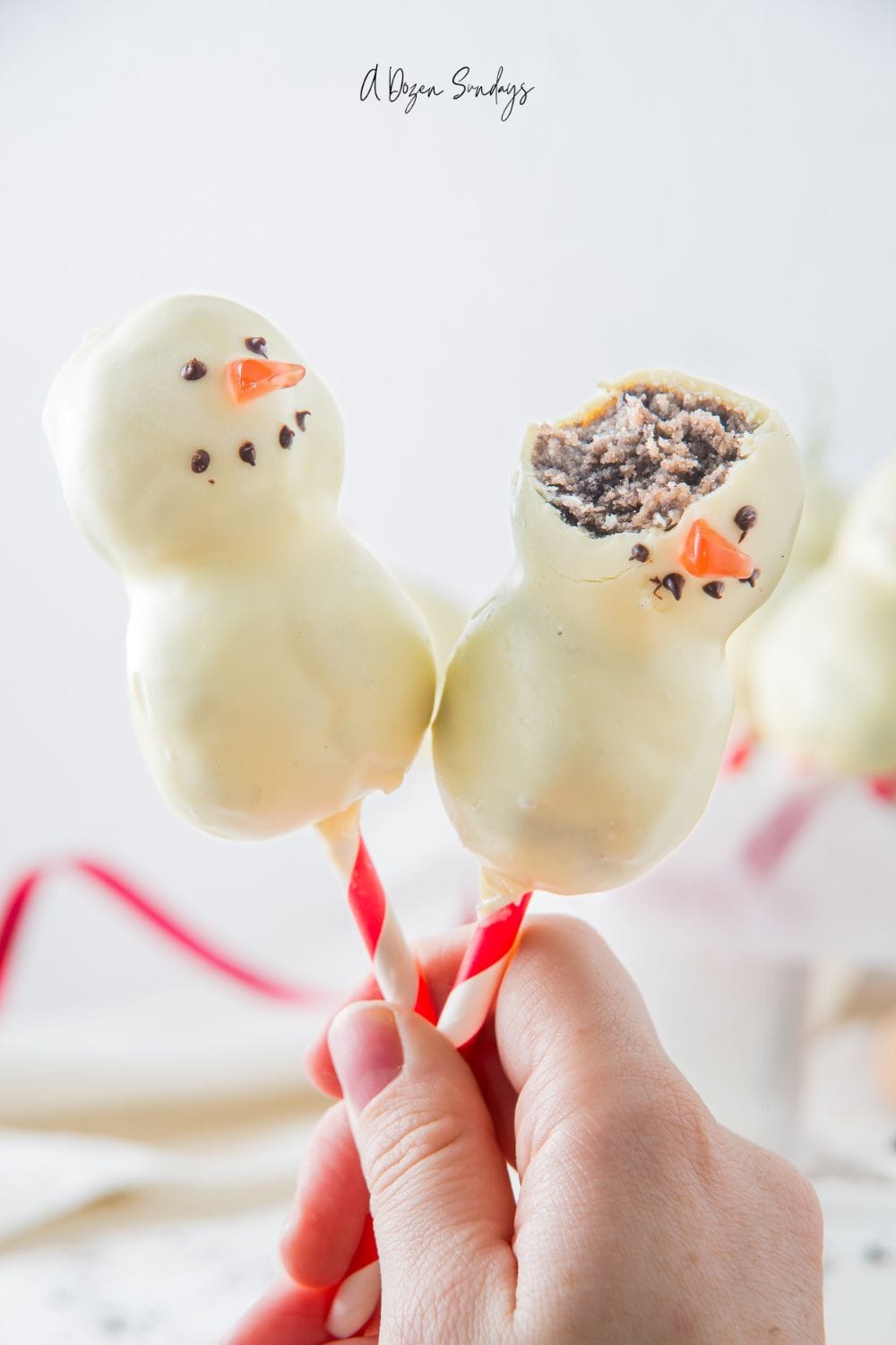 Cute Snowman Cake Pops - A Dozen Sundays