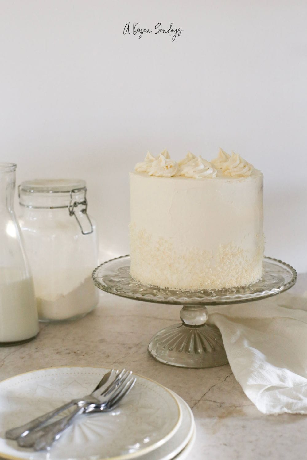 Fluffy Coconut Layer Cake - A Dozen Sundays